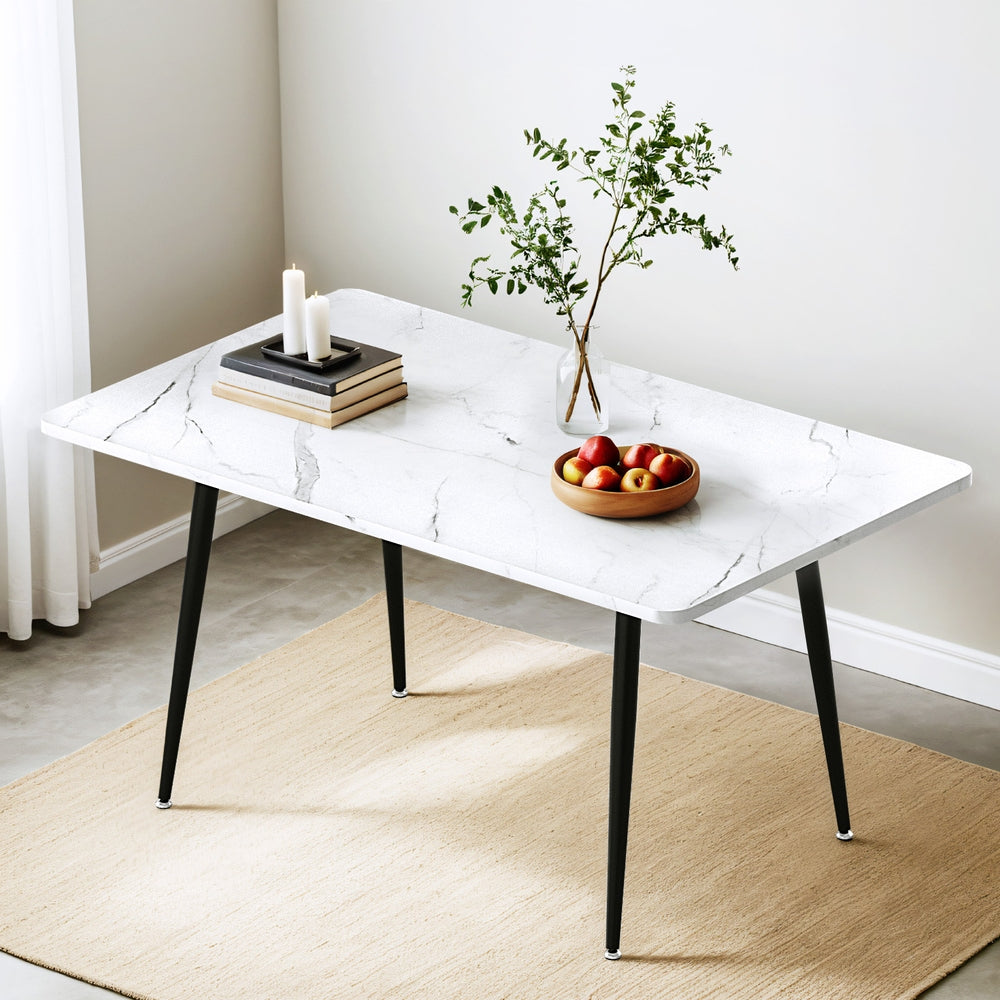 1.5M Artiss Dining Table Marble Effect – Ember Homewares