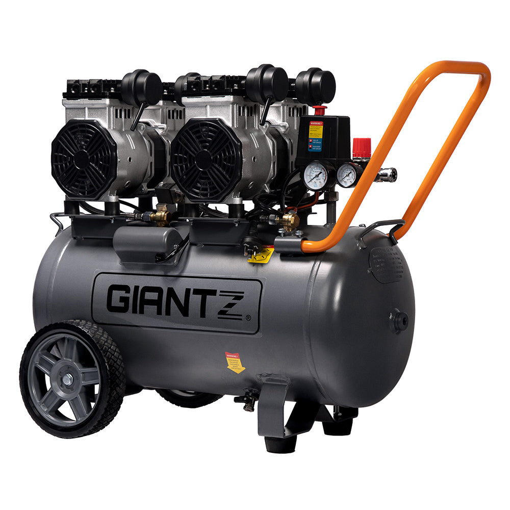 Giantz 50L Air Compressor 200L/min 3.0HP Oil-Free Quiet Electric Porta ...