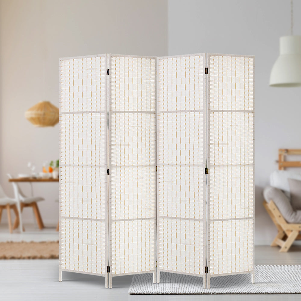 4 Panel Room Divider Screen 163x170cm New Zealand Pine Wood – Ember ...