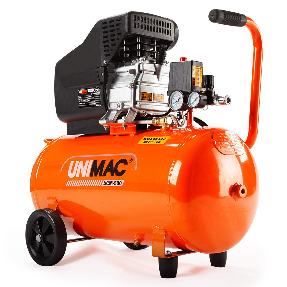 UNIMAC Portable Electric Air Compressor, 50L 3HP Direct Drive, Include ...
