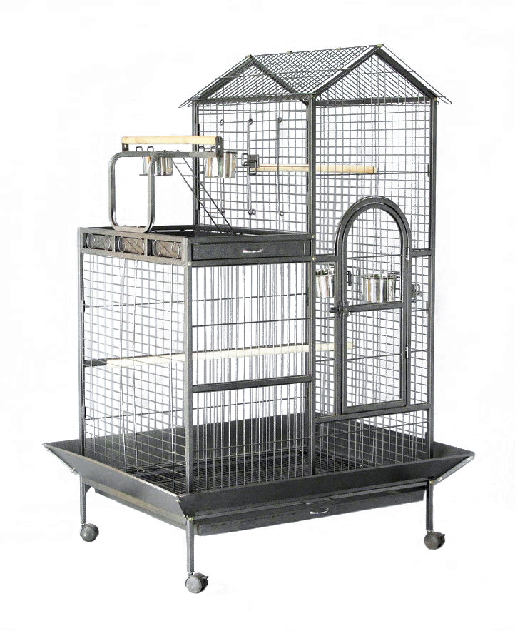 YES4PETS 160cm XL Bird Cage Pet Parrot Aviary Perch Castor Wheels ...