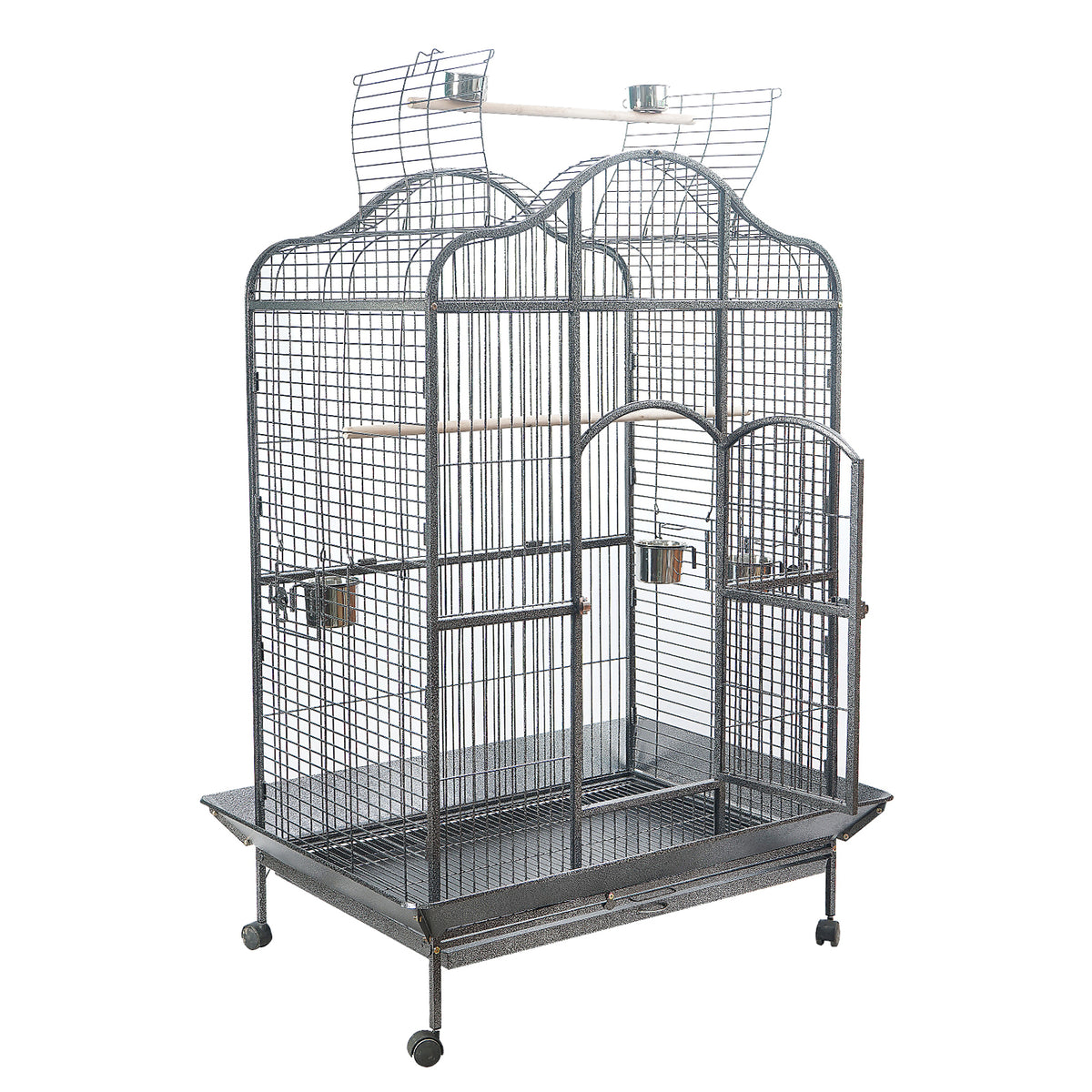 YES4PETS XL Bird Cage Pet Parrot Aviary with Perch & Feeder – Ember ...