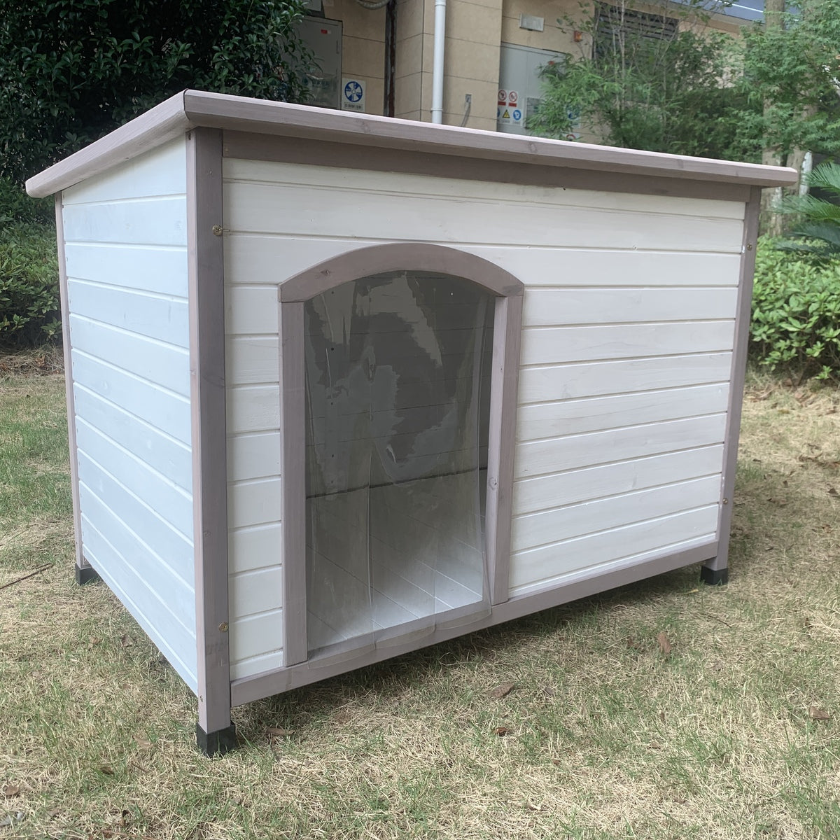 YES4PETS XL Timber Pet Dog Kennel House Puppy Wooden Timber Cabin With ...