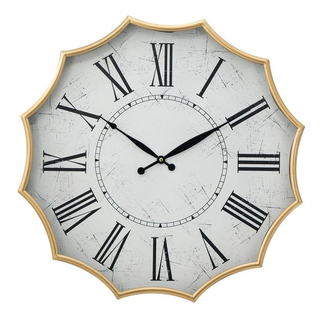 Scalloped Wall Clock 63cm – Ember Homewares